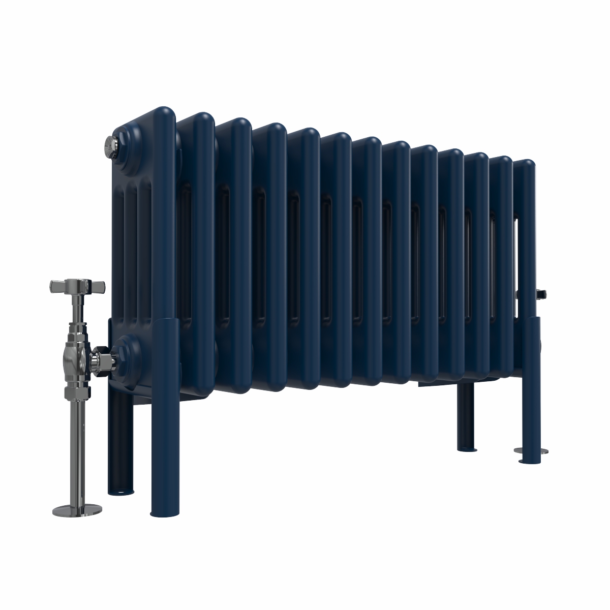 Bern - Sapphire Blue Double Horizontal Column Radiator - Choice of Size
