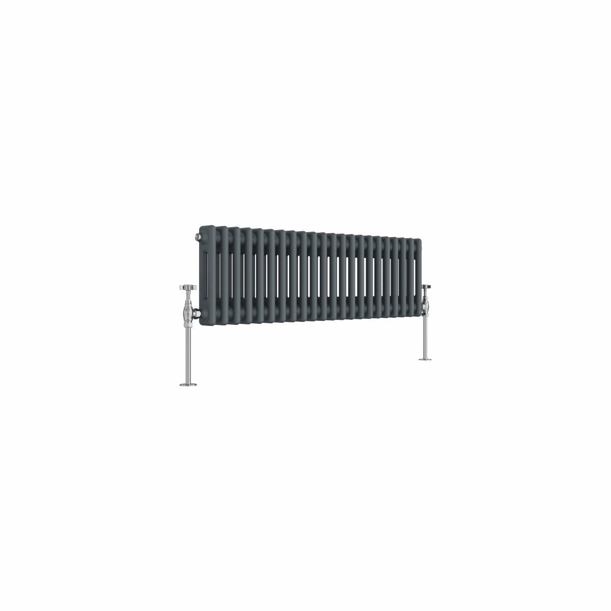 Bern 300 x 1010mm Anthracite Double Horizontal Column Radiator