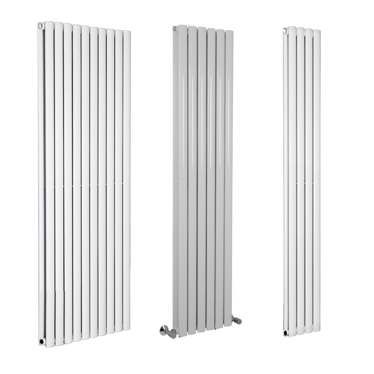 Norden - White Vertical Oval Column Designer Radiator - Chose of Height ...
