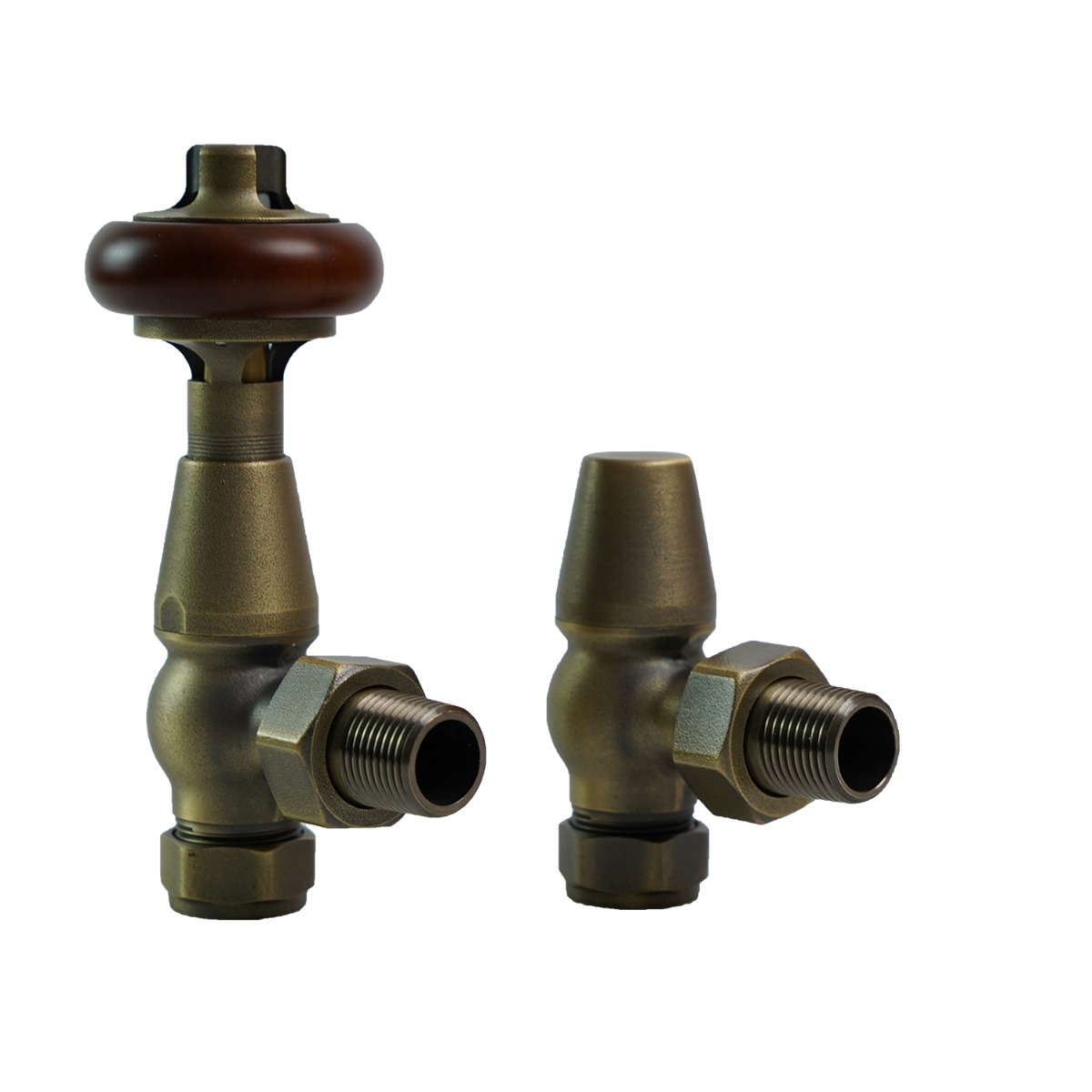 Traditional Angled Radiator Valves - Choice of Type and Colour